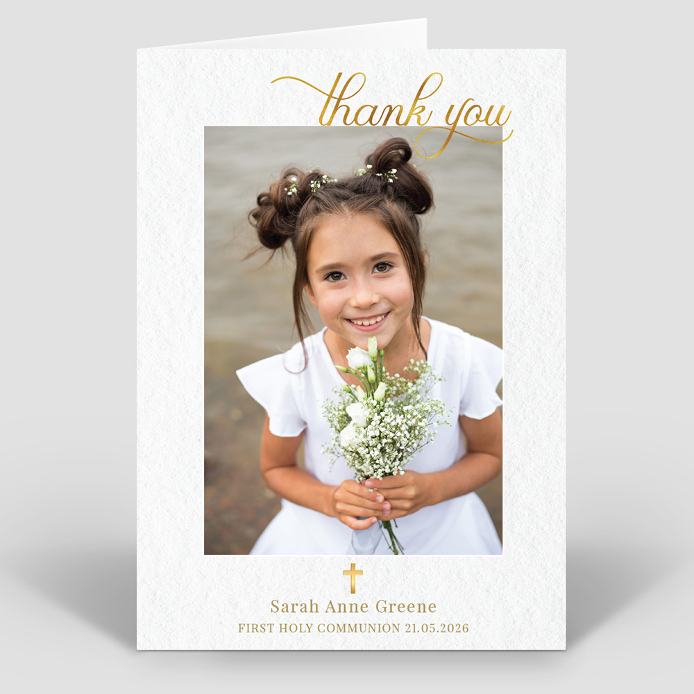Little Miss, baby thank you card for girls by Cedar Tree Ireland