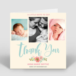 Big Thanks - Girl, baby thank you card for girls by Cedar Tree Ireland